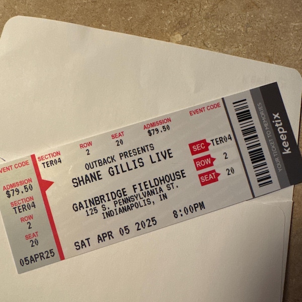 Physical, Printed Concert Ticket Stubs for Gifts & Memories - Etsy