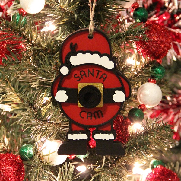 Santa Cam Svg, 2025 Christmas Ornaments Svg, Christmas Laser File ...