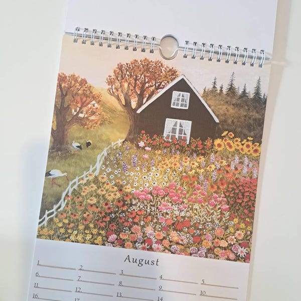 Peaceful Moments Birthday Calendar, Cottagecore Perpetual Calendar ...