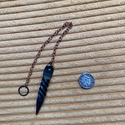 Wand of Iron Hand Forged Magic Wand With Knurled Handle for Spell Craft ...
