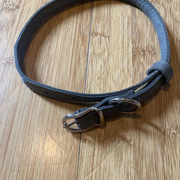 Rolled Leather Dog Collar With Name Bead, Custom Dog Collar ...