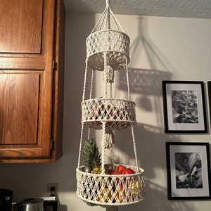 Macrame Storage Baskets, Decorative Bins, Woven Organizers for Bathroom ...