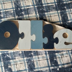 Name Jigsaw Personalised Childrens Puzzle Wooden Handmade Boys and ...