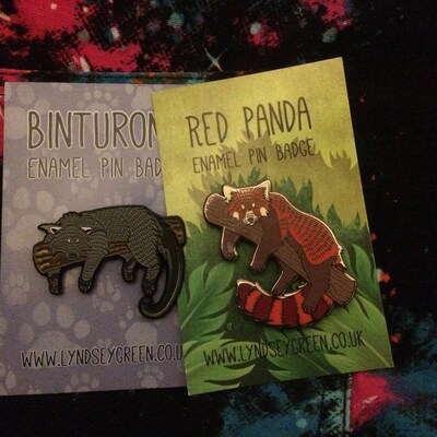 Red Panda Hard Enamel Pin Badge - Etsy