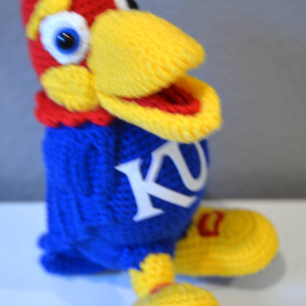 KU Jayhawk Crochet Pattern: Amigurumi Mascot (PDF Pattern) - Etsy