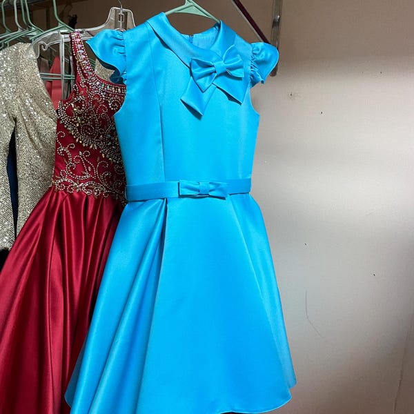 Royal Blue Interview Unique Pageant Ruffle Outfit Girls Neoprene ...