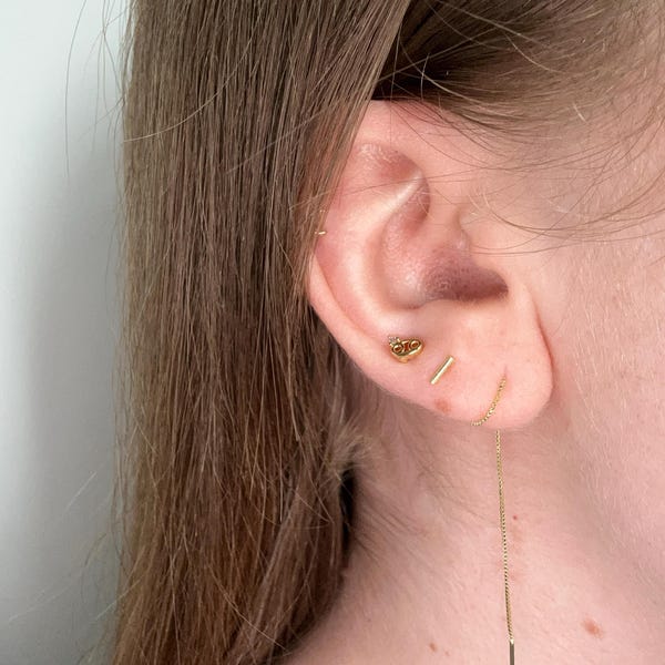 Double Piercing Earring Two Hole Earrings Double Ear Piercing Multiple ...