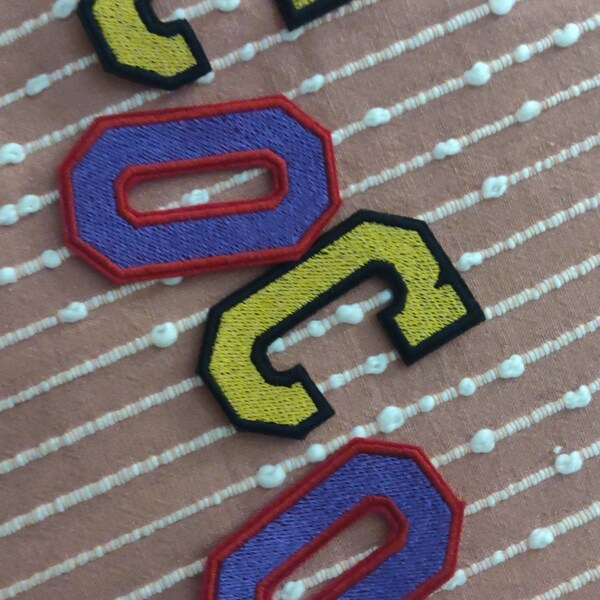 Embroidered Varsity Iron on Letters, School Letters, Varsity Letters ...