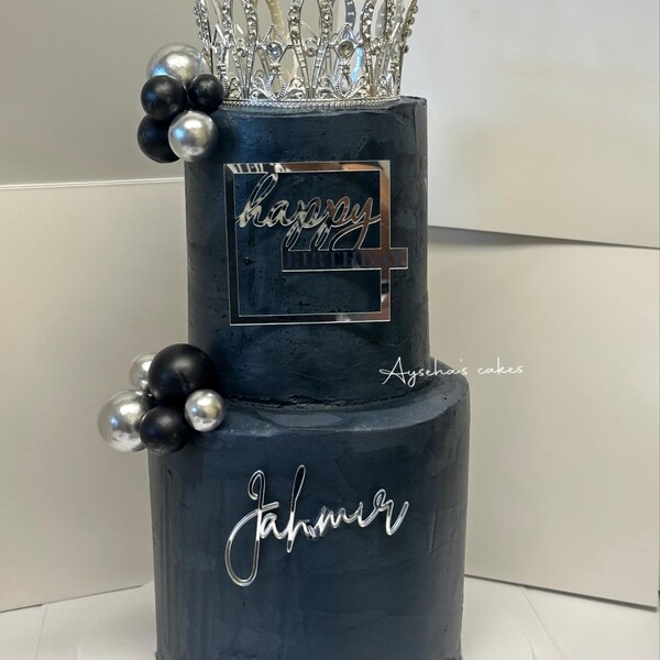 Elongated Acrylic Cross Cake Charm | Slim Cross Baptism Cake Charm ...