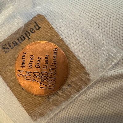 Personalised Sobriety Recovery Token, Chip Gift. Custom Hand Stamped ...