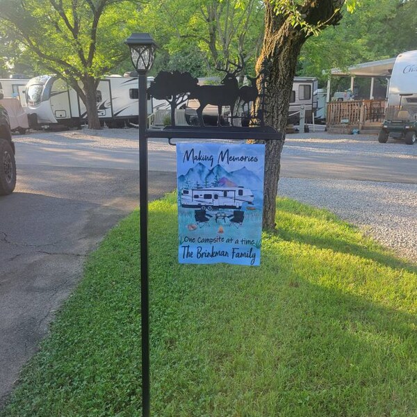 Camping Welcome Flag, Custom Personalized Camping Flags, RV Camper ...