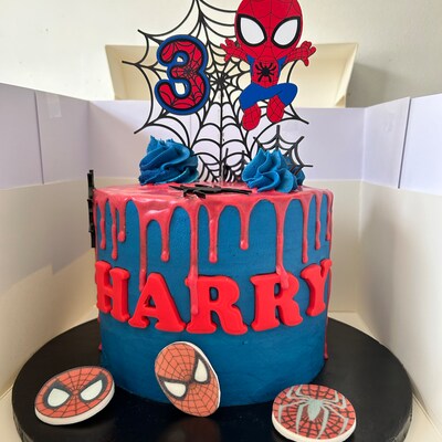 Personalised Spider-man Spidey Inspired Cake Topper number Only With ...