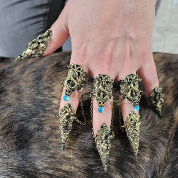 Made to Order / Medusa Snake Finger Armor, Cosplay Costume, Cleopatra ...