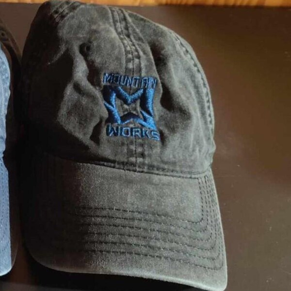 Mountains Embroidered Washed Cotton Cap Hat Embroidered Cap Baseball ...