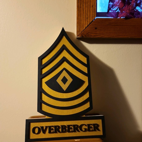ARMY Rank Self Standing Name Plate - Army Enlisted Ranks - Army ...