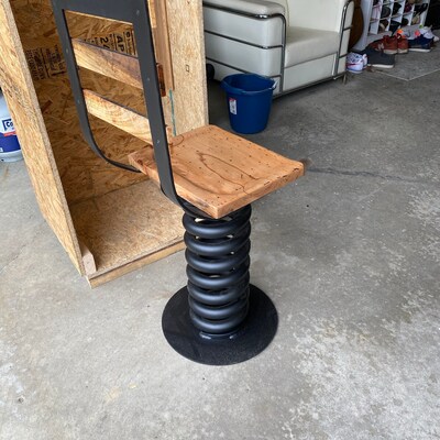 Coil Spring Bar Stool Swivel Seat in Steel, Wood, or Upholstered With ...