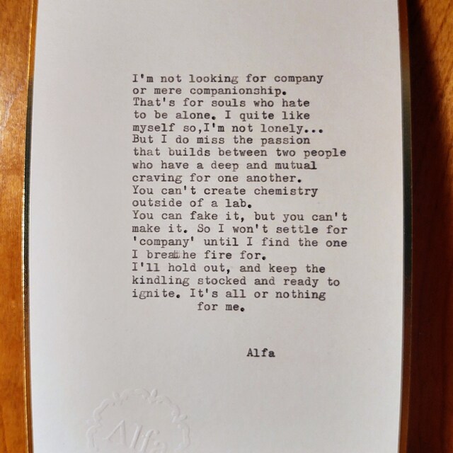 AlfaMercantile - Alfa Poetry - Alfa Mercantile - Etsy