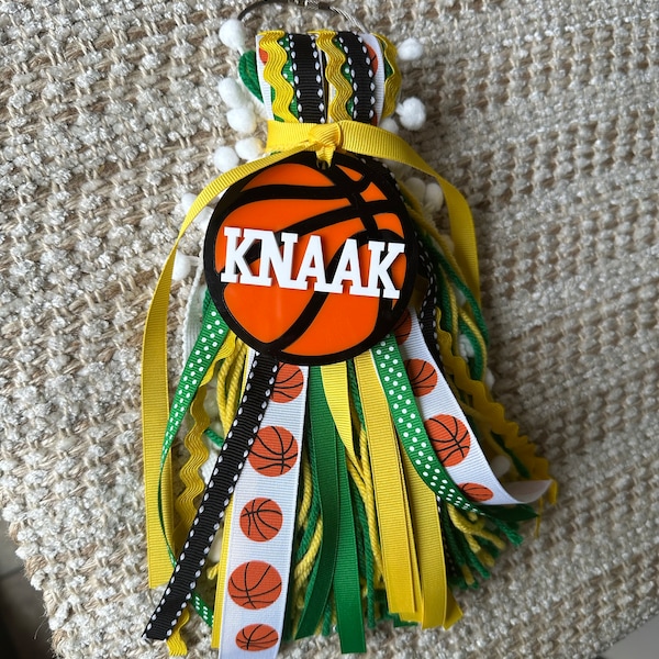Personalized Baseball Bag Tag: Acrylic Charm With Tassel - Etsy