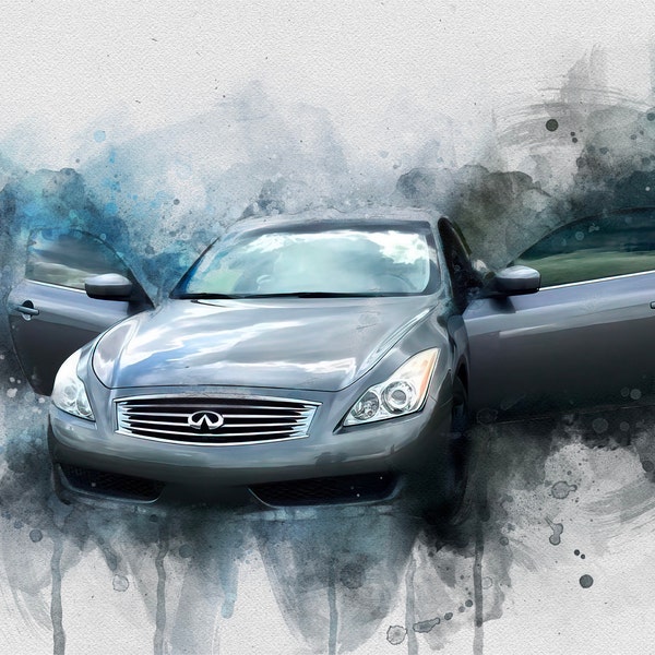 Custom Car Portrait Father's Day Gift Portrait From Photo Car ...