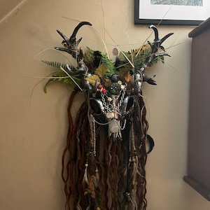 Wide Horned Voodoo Headband | Shaman Witch Doctor Ritual Halloween - Etsy