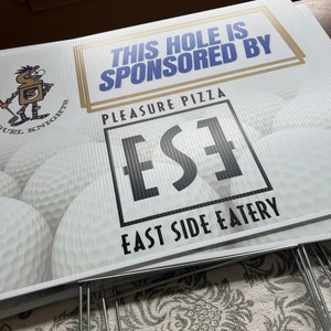 Personalize Custom Black Background Yard Sign 24 X 18, or 36 X 24 Inch ...