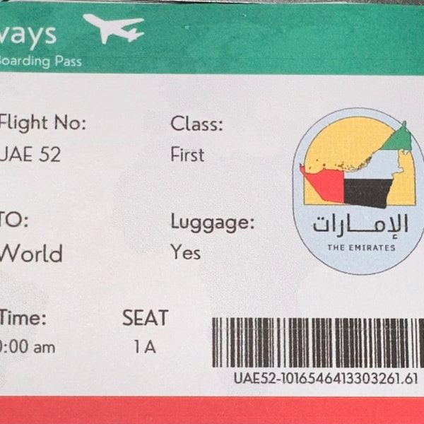 Birthday Boarding Pass,plane Ticket,fake Ticket,travel Ticket Print ...