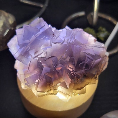 207 Gram Unique Gray Phantom FLUORITE With CALCITE Crystal Specimen ...