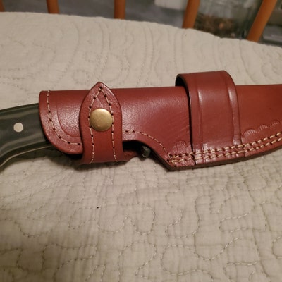 9 Long Custom Handmade Leather Sheath Fits up to 55.5 Cutting Blade.use ...