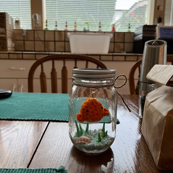 Pet Fish in a Jar, -choose Your Fish Color, Goldfish in a Jar, No Mess ...