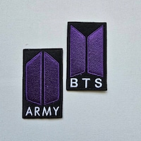 Bts and Army Logo Embroidered Patches, Iron / Sew on Patches, Kpop ...