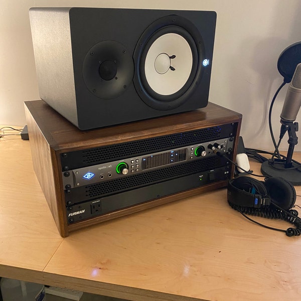 4U Studio Rack | 15" Depth | Solid Wood | Customizable - Etsy