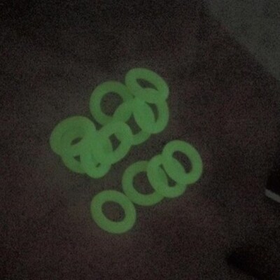 Glow in the Dark Rubber Jump Rings You Pick Size These Really Glow - Etsy