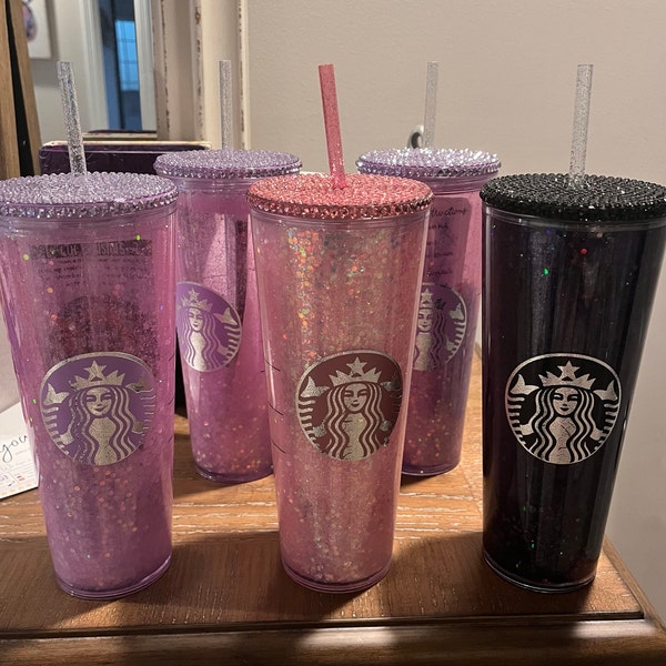 Custom Pink Glitter Tumbler - Personalized Sparkle Cup for Coffee, Tea ...
