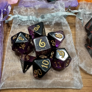 Pine Cone and Feather Wisps Dnd Dice Set, Polyhedral Dice, D&D Dice ...