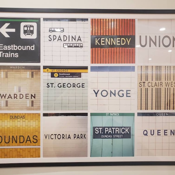 Toronto TTC Station Subway Map Yonge Kennedy Vaughan Kipling Line ...