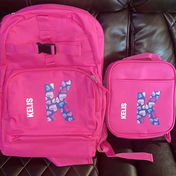 Personalized Pink Pretty Pattern Backpack - Back to School - Kids ...