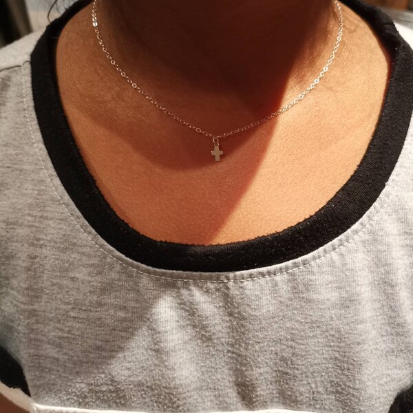 Sale! Tiny Gold Cross Necklace-tiny Gold Filled Cross-mini Cross ...