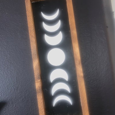 Wood Sign MOON Phases Wall Sign Home Sign Wooden Wall Decor Boho Wall ...
