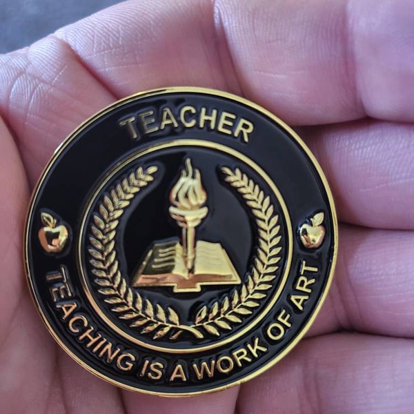 PACK of FIVE- Teacher Appreciation Challenge Coin - Etsy