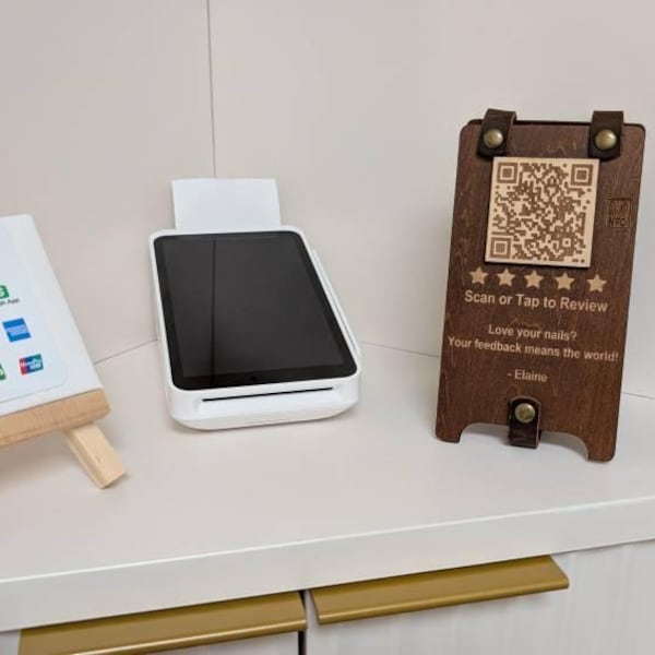 Business Customized Google Review Stand With NFC, 3D Qr Code, Engraved ...