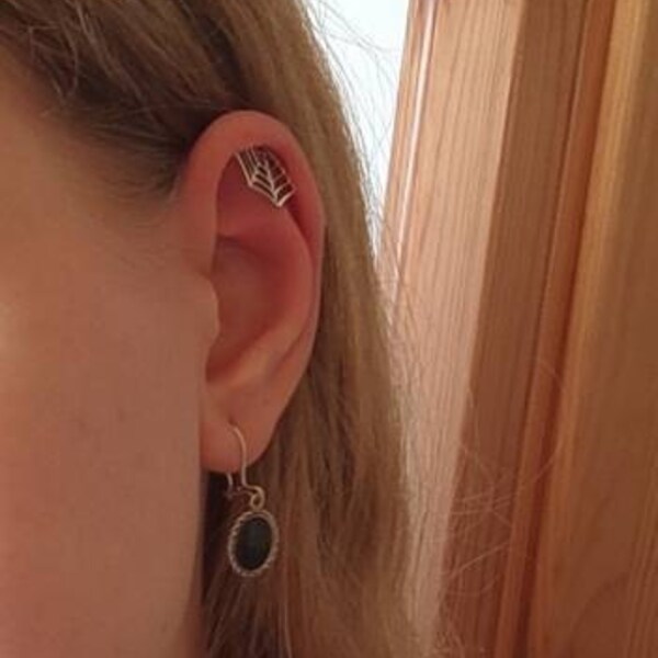 Spider Web Earring Gothic Jewelry • Cartilage Helix Piercing 20G 18G ...