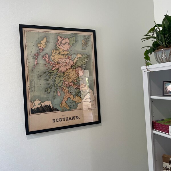 Crawford Clan Tartan | Origins Map of Scotland - Etsy