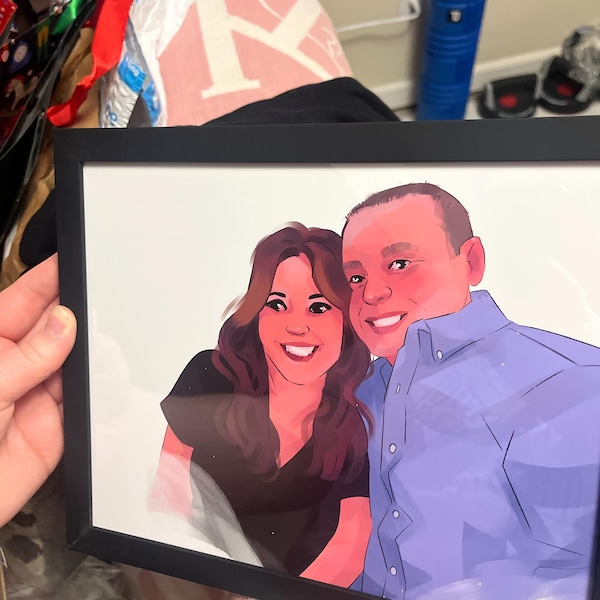 Custom Illustrated Portrait, Custom Couples Illustration, Commission ...