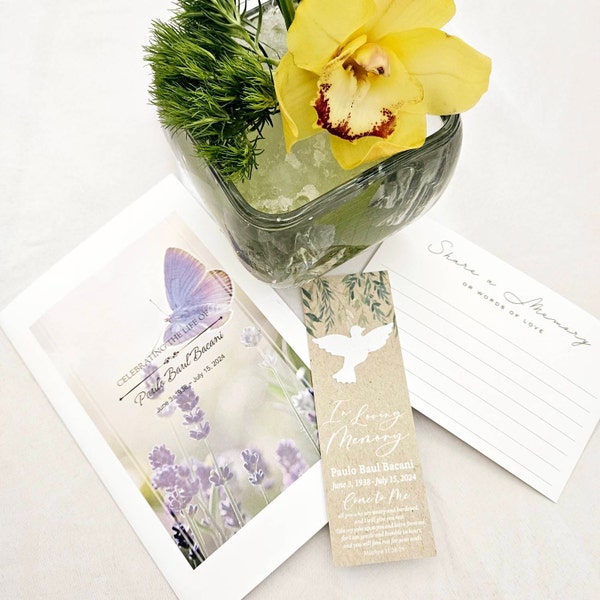Memorial Bookmarks Plantable Seed Paper for Funeral Custom in Memory ...