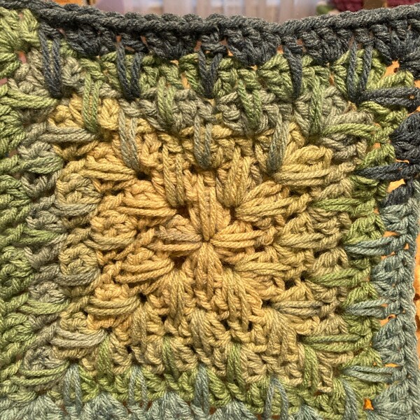 Spiked 8" Granny Square Crochet PATTERN PDF - July - Granny's Magical ...