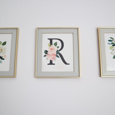 Farmhouse Nursery Decor, Blush Pink Florals, Pink Flowers, Printable ...