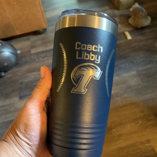 Engraved Coach Cup, Coach Tumbler, Coach Gift Idea, Tumbler With Lid ...