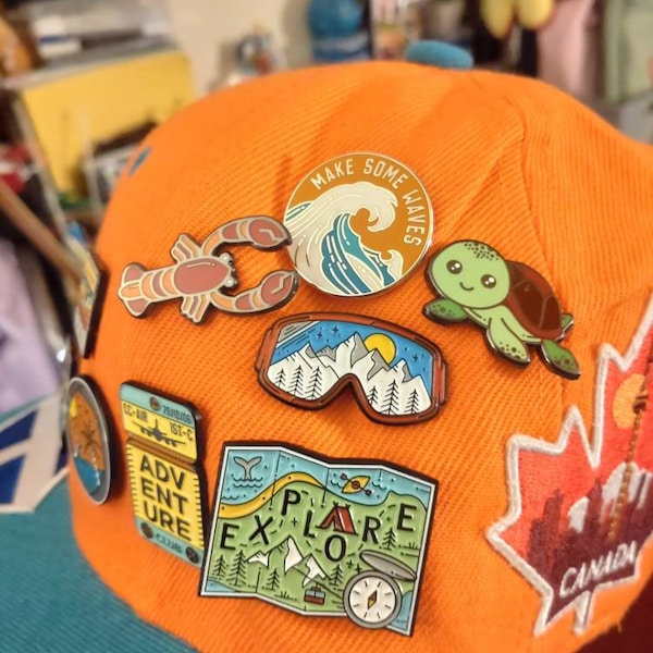 Explore Map Enamel Pin Badge, a Great Pin for Those Adventurous People ...