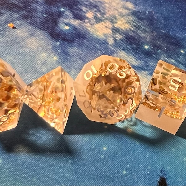 Leviathan Scales - Handmade Resin Sharp Edge Dnd Dice Set for Dnd, D&D ...