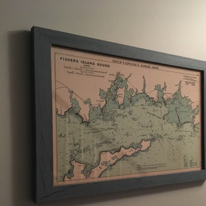 Fishers Island Sound Nautical Chart by George W. Eldridge 1901 Colored ...